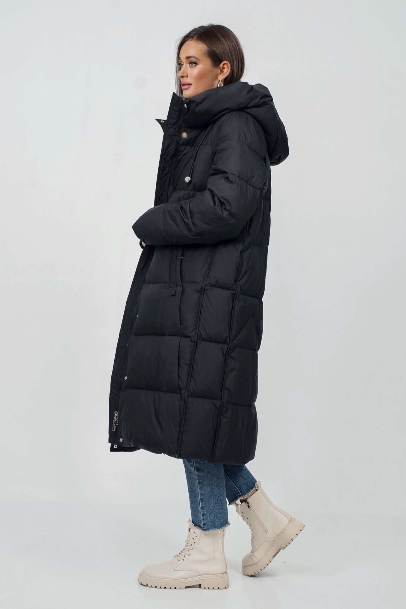 Зимове пальто жіноче Plus Size купити — Deify 8837